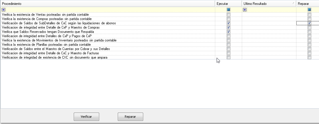 Verificar Integridad de Base de Datos - Brilo ERP Docs