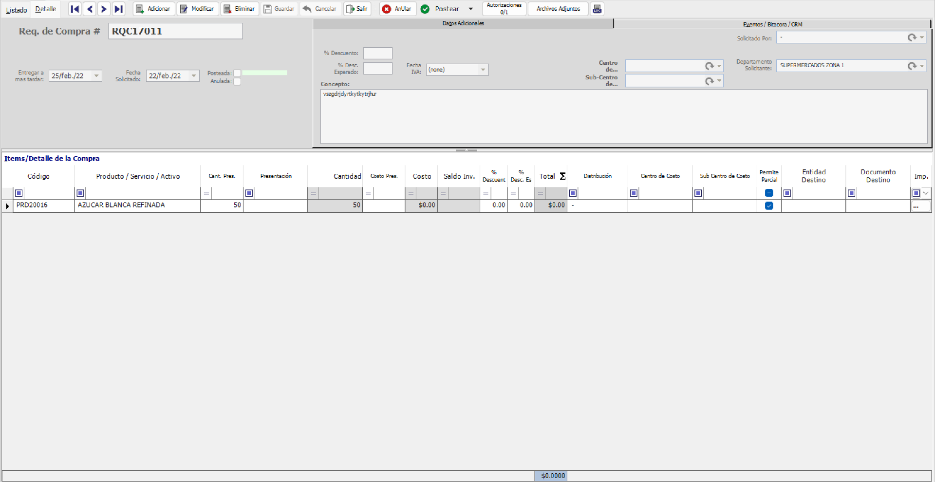 Requisiciones de Compra - Brilo ERP Docs