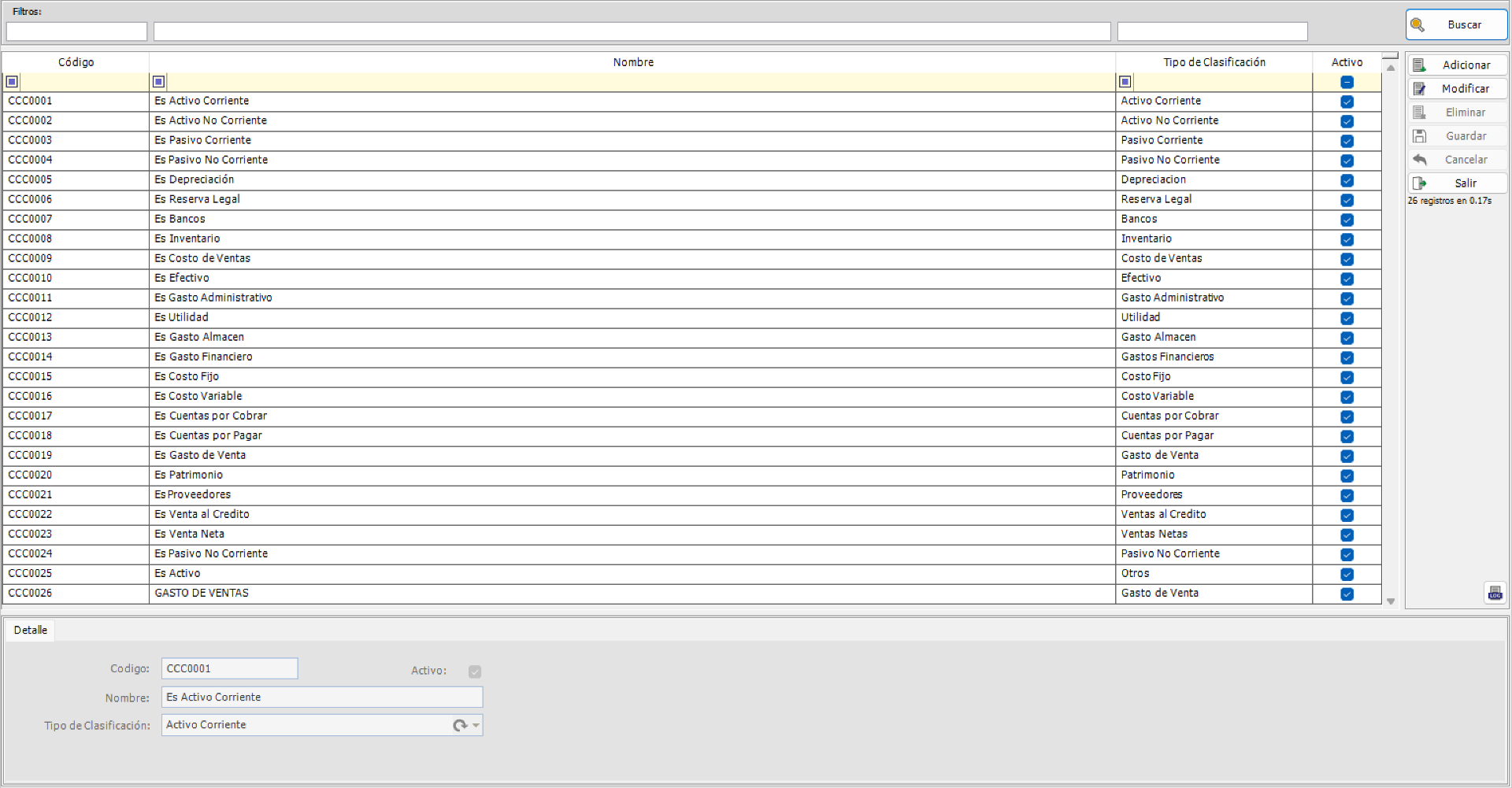 Clasificación de Cuentas Contables - Brilo ERP Docs