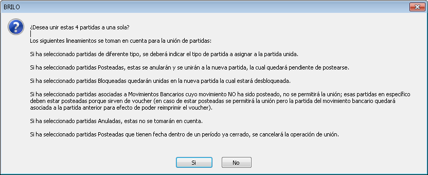 Partidas - Brilo ERP Docs