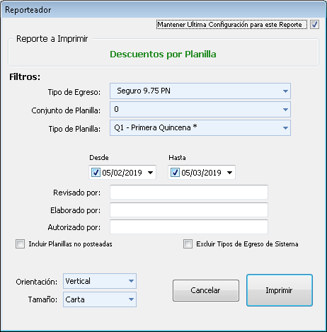 Descuentos por Planilla - Brilo ERP Docs