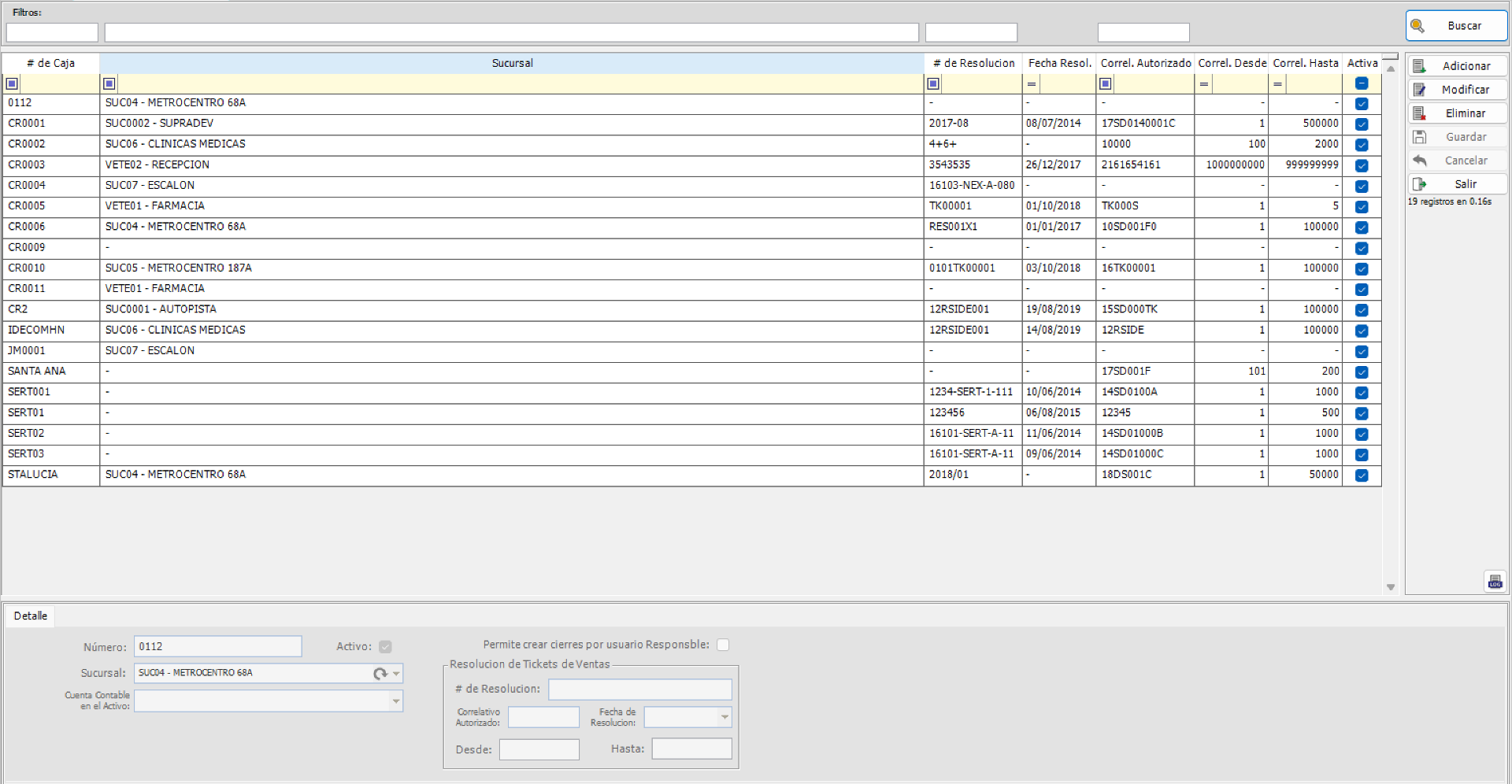 Cajas Registradoras - Brilo ERP Docs