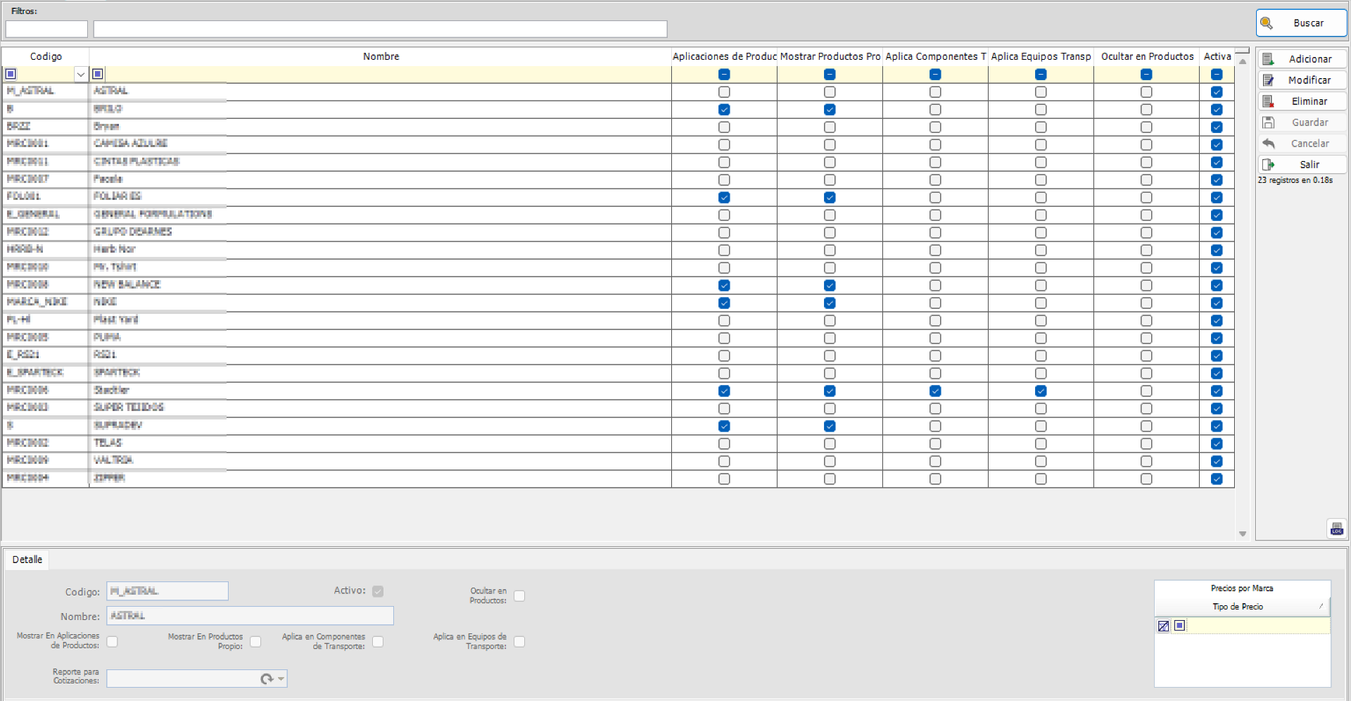 Marcas - Brilo ERP Docs