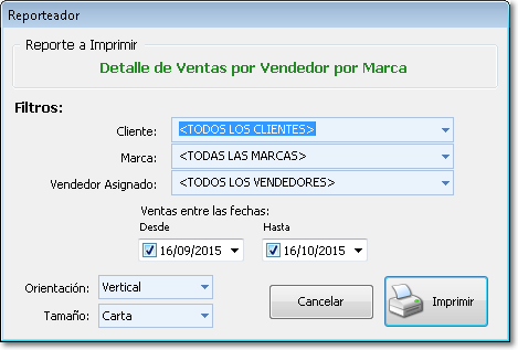 Detalle de Ventas por Vendedor Marca - Brilo ERP Docs